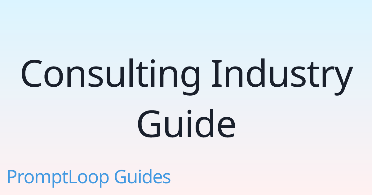 Consulting Industry Guide