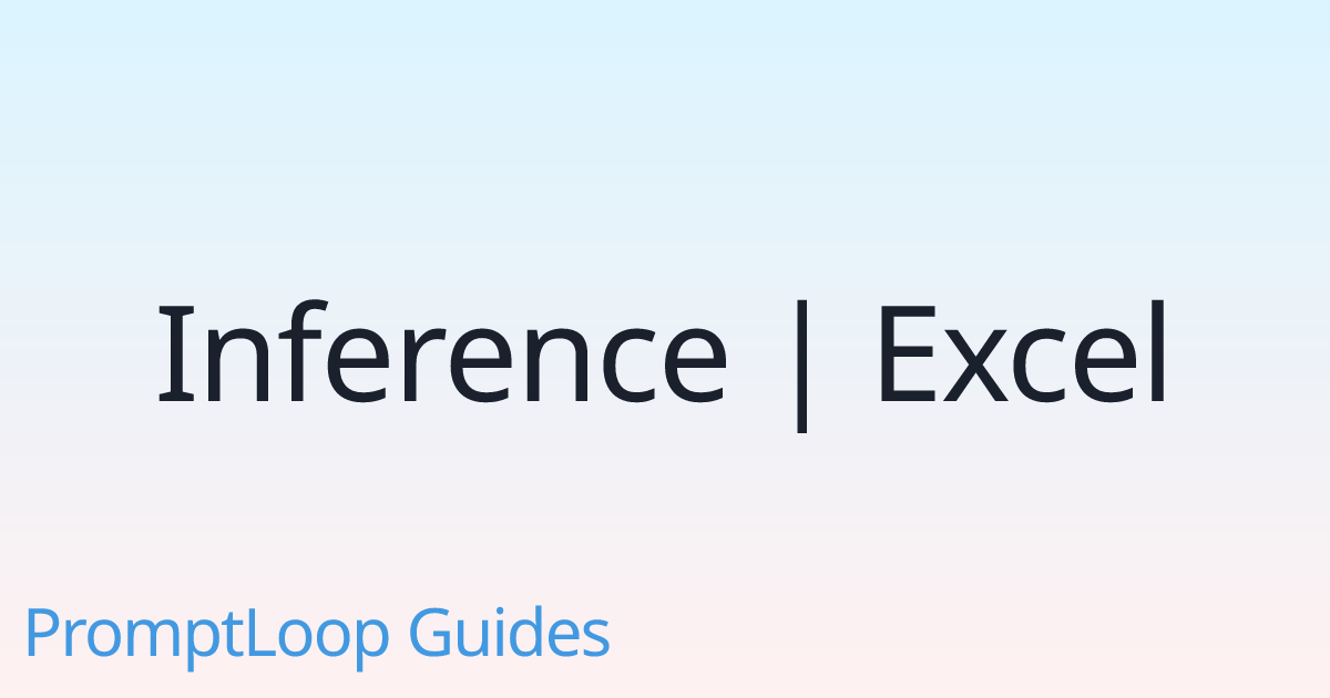 Inference | Excel